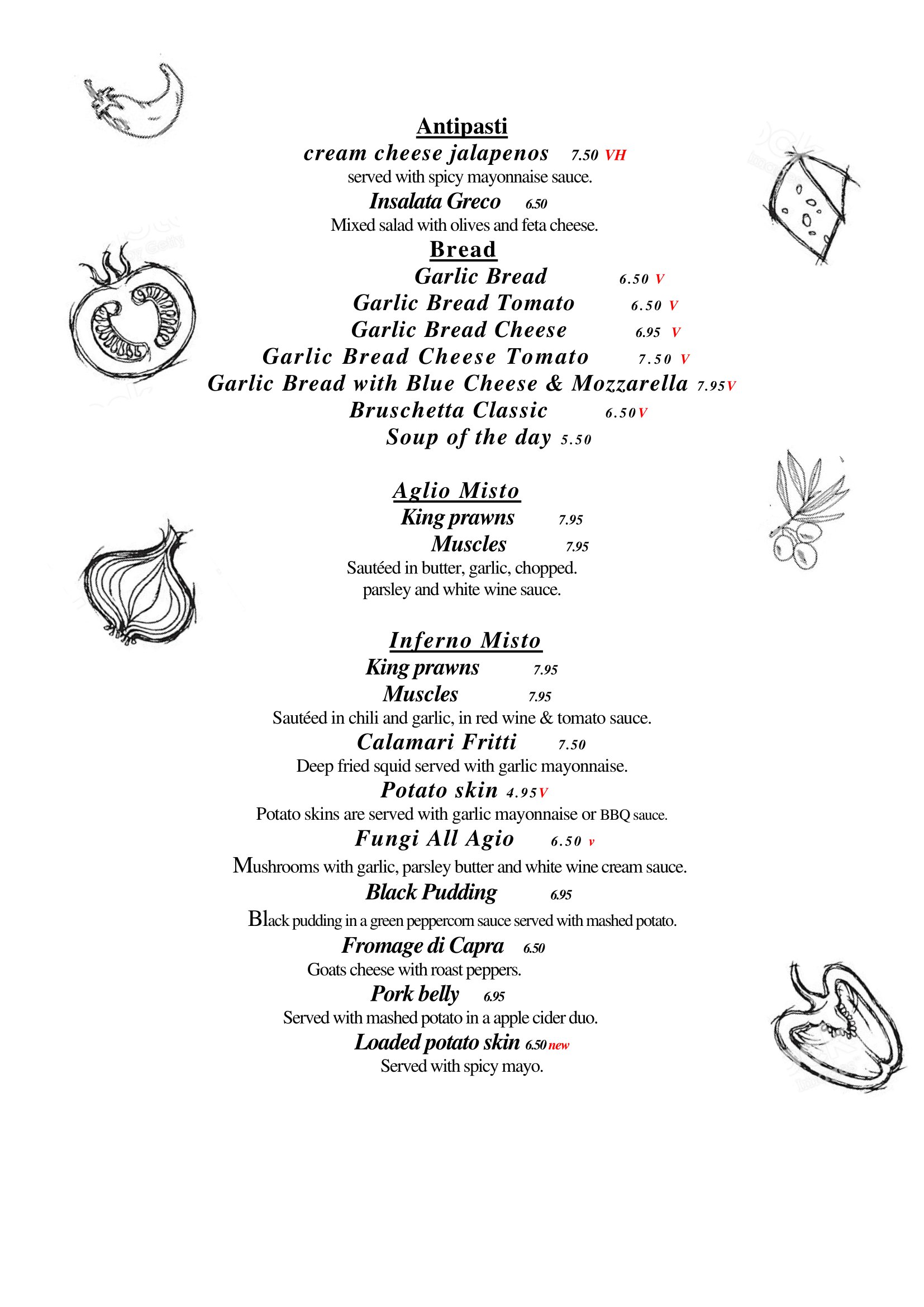 Starters | Main Menu